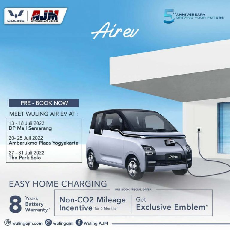 Mobil Listrik Wuling Air Ev Pre-Book Now Di Dealer Wuling Solo